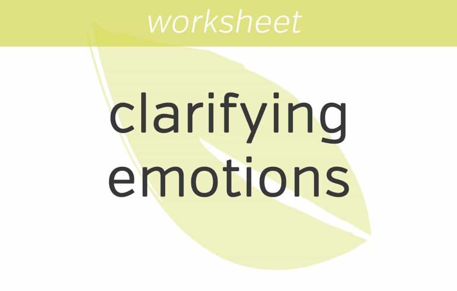 Mindfulness Emotions Worksheet