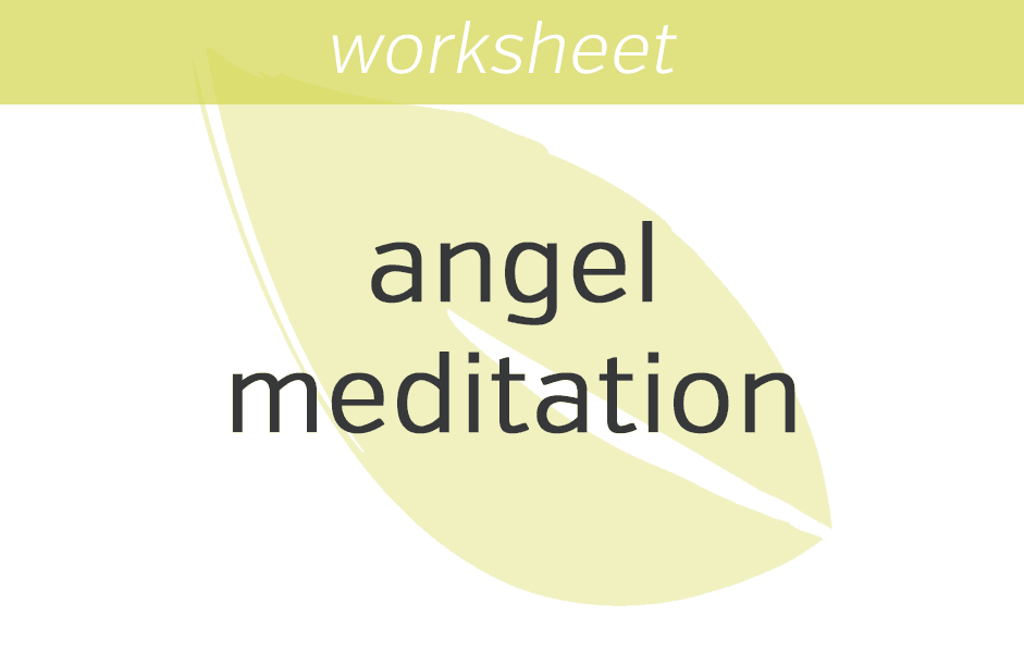Angel Meditation With Worksheet | Mindfulness Exercises